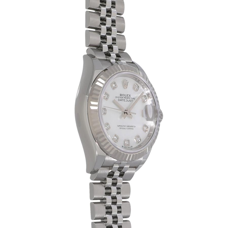 ロレックス レディ デイトジャスト 28 279174NG ホワイトシェル×10Pダイヤ レディース 未使用 送料無料 腕時計 :r8595 ...