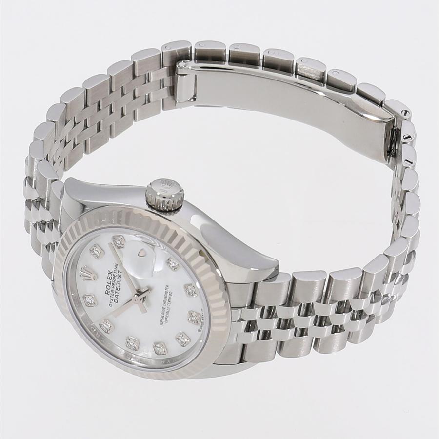 ロレックス レディ デイトジャスト 28 279174NG ホワイトシェル×10Pダイヤ レディース 未使用 送料無料 腕時計 :r8595 ...