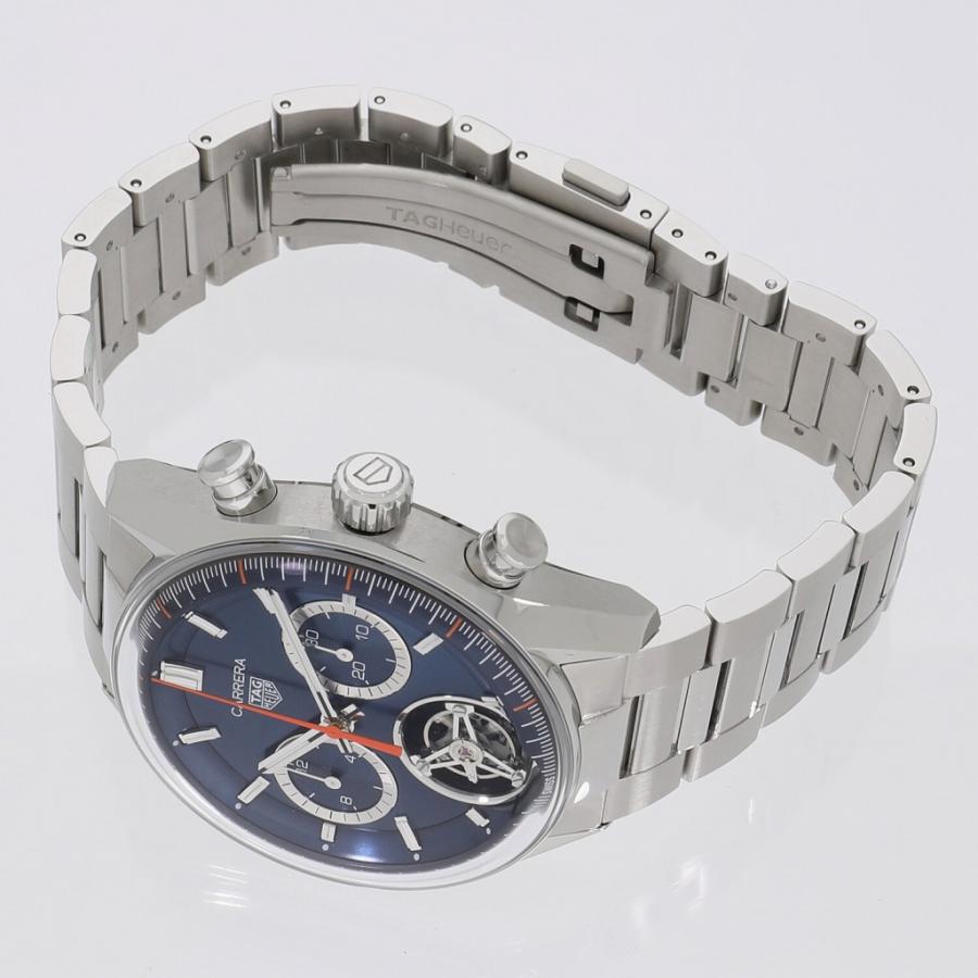 TAG Heuer CARRERA [中古]タグホイヤー カレラ クロノグラフ トゥールビヨン ブルー CBS5010.FC6543 メンズ 送料無料 腕時計 : れんず ヤフーショッピング店 ...