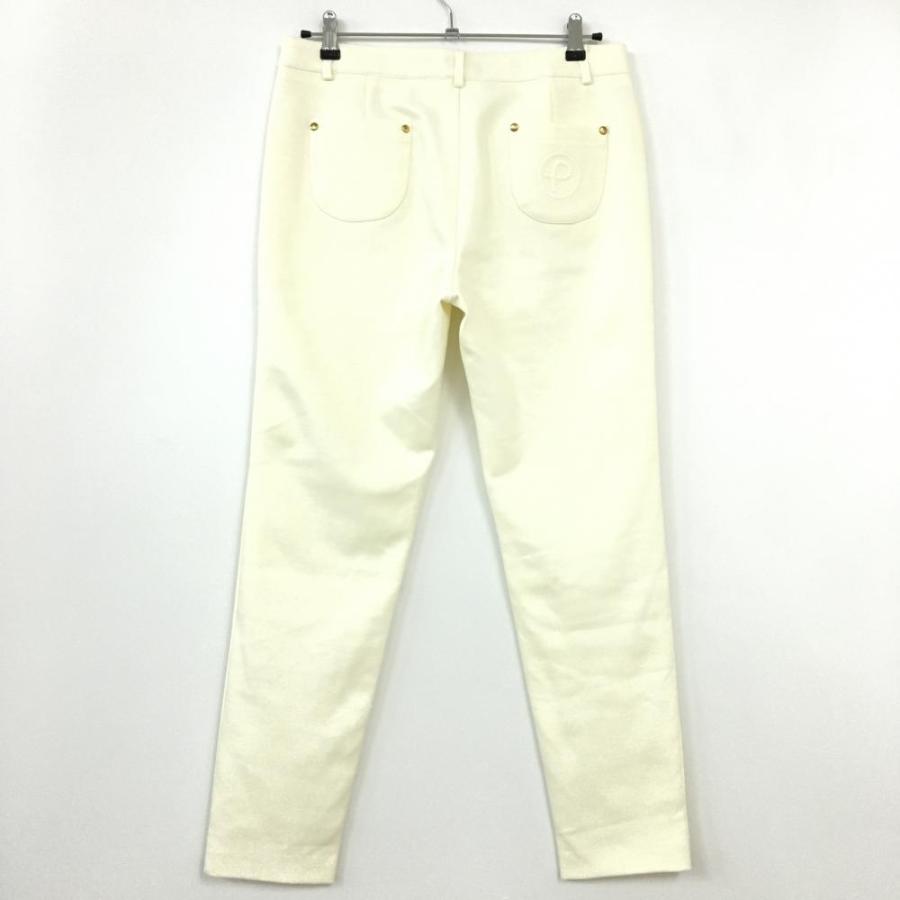 Riahn et parmic 切替ナイロンパンツ アイボリー ストレッチ 刺しゅう レディース 2L ゴルフウェア parmic（美品 ...