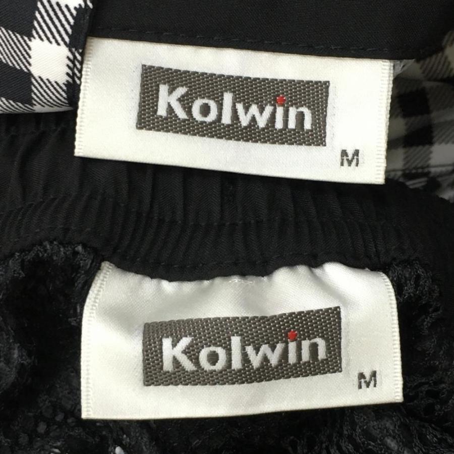 (美品)Kolwin コルウィン レインウェア上下セット(2WAYジャケット×パンツ) 黒×白 チェック 袖着脱可 レディース M ゴルフウェア : レオナード - 通販 - Yahoo!ショッピング