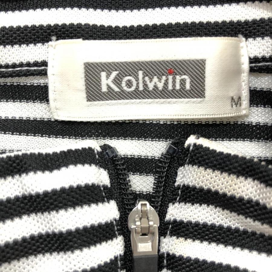 Kolwin コルウィン 半袖ハイネックシャツ 黒×白 ボーダー ハーフジップ レディース M ゴルフウェア Kolwin／50%OFF価格 : レオナード - 通販 - Yahoo!ショッピング
