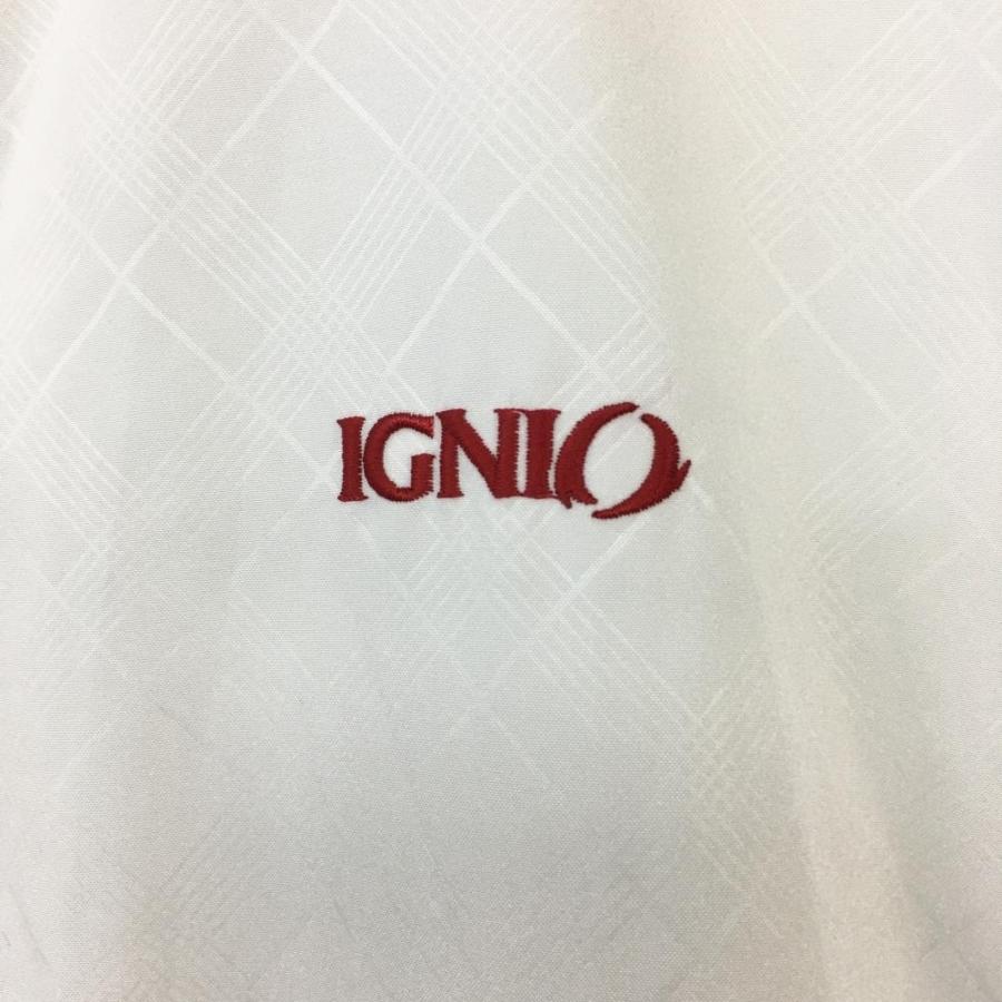 IGNIO イグニオ 半袖ブルゾン 白×黒 サイドライン ハーフジップ メンズ L ゴルフウェア IGNIO／55%OFF価格 : レオナード - 通販 - Yahoo!ショッピング