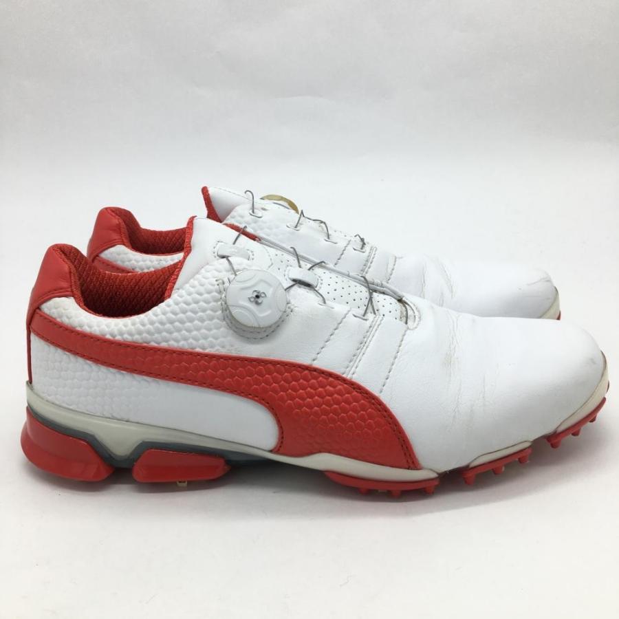 【美品】PUMA プーマ ゴルフシューズ 白×レッド 188657 イグナイト ダイヤル式 メンズ 26 ゴルフウェア : レオナード ...