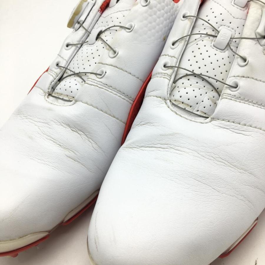 【美品】PUMA プーマ ゴルフシューズ 白×レッド 188657 イグナイト ダイヤル式 メンズ 26 ゴルフウェア :1 ...