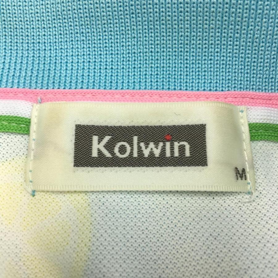 Kolwin コルウィン 半袖ポロシャツ ライトブルー×イエロー レモン 総柄 レディース M ゴルフウェア ／50%OFF価格 : レオナード - 通販 - Yahoo!ショッピング