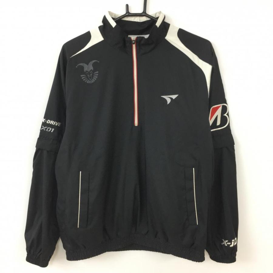 TOURSTAGE ツアーステージ 2WAYブルゾン 黒×白 ハーフジップ 蓄熱裏地 袖着脱可 メンズ M ゴルフウェア TOURSTAGE ...