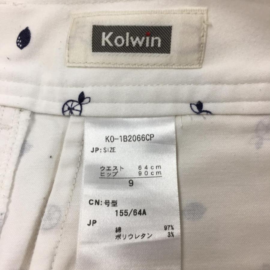 Kolwin（コルウィン） パンツ 白×ネイビー レモン柄 レディース 9 ゴルフウェア Kolwin／SALE価格 : レオナード - 通販 - Yahoo!ショッピング