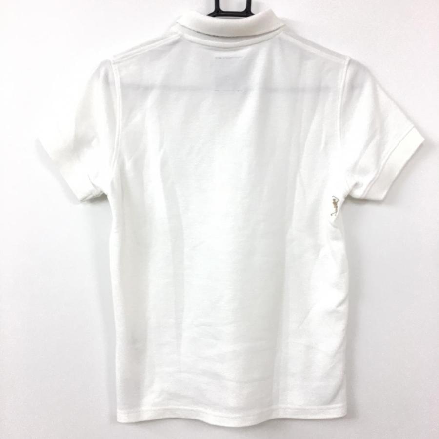 MARK&LONA マークアンドロナ 半袖ポロシャツ 白×ゴールド スカル MARK&LONA マークアンドロナ 半袖ポロシャツ 白×ゴールド スカル