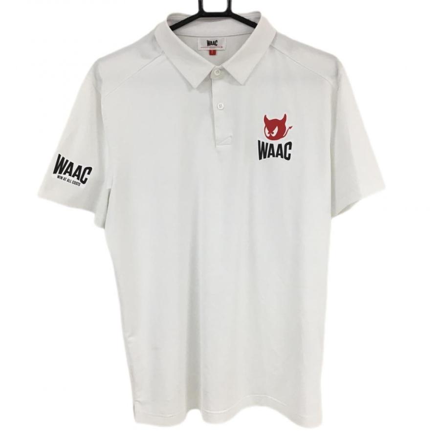ワック 半袖ポロシャツ 白 ストレッチ ロゴプリント メンズ 2(L) ゴルフウェア WAAC : レオナード - 通販 - Yahoo!ショッピング