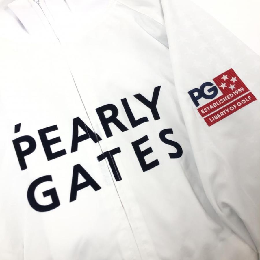 PEARLY GATES パーリーゲイツ ジャケットブルゾン 白 総柄地模様 PEARLY GATES パーリーゲイツ ジャケットブルゾン 白 総柄地模様
