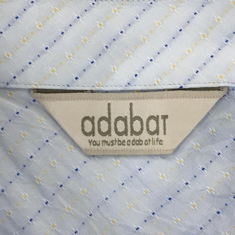 【超美品】アダバット 半袖シャツ ライトブルー×オレンジ ボーダー刺しゅう 胸ポケット メンズ 50(XL) ゴルフウェア adabat／40%OFF価格 : レオナード - 通販 ...