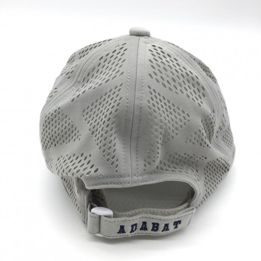 【超美品】アダバット キャップ グレー×ネイビー メッシュ生地 立体ロゴ刺しゅう ゴルフウェア adabat : レオナード - 通販 - Yahoo!ショッピング