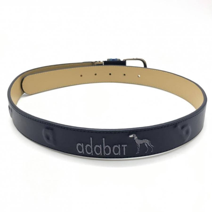 アダバット ベルト ネイビー 立体ロゴ メンズ ゴルフウェア adabat／40%OFF価格 : レオナード - 通販 - Yahoo!ショッピング