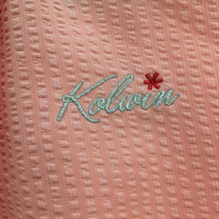 【超美品】コルウィン ジップパーカー サーモンピンク サッカー生地 ストレッチ リブボーダー レディース LL ゴルフウェア Kolwin／5%OFF価格 : レオナード - 通販 ...