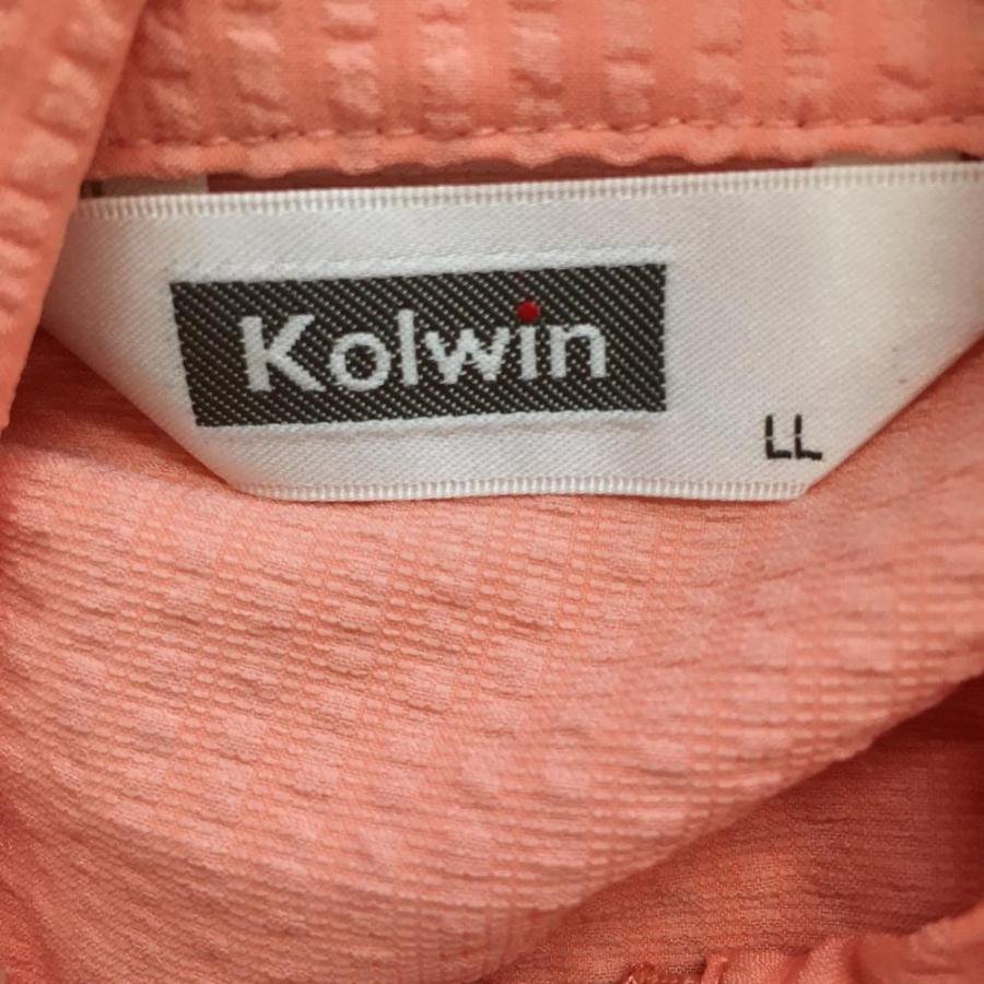 【超美品】コルウィン ジップパーカー サーモンピンク サッカー生地 ストレッチ リブボーダー レディース LL ゴルフウェア Kolwin／5%OFF価格 : レオナード - 通販 ...