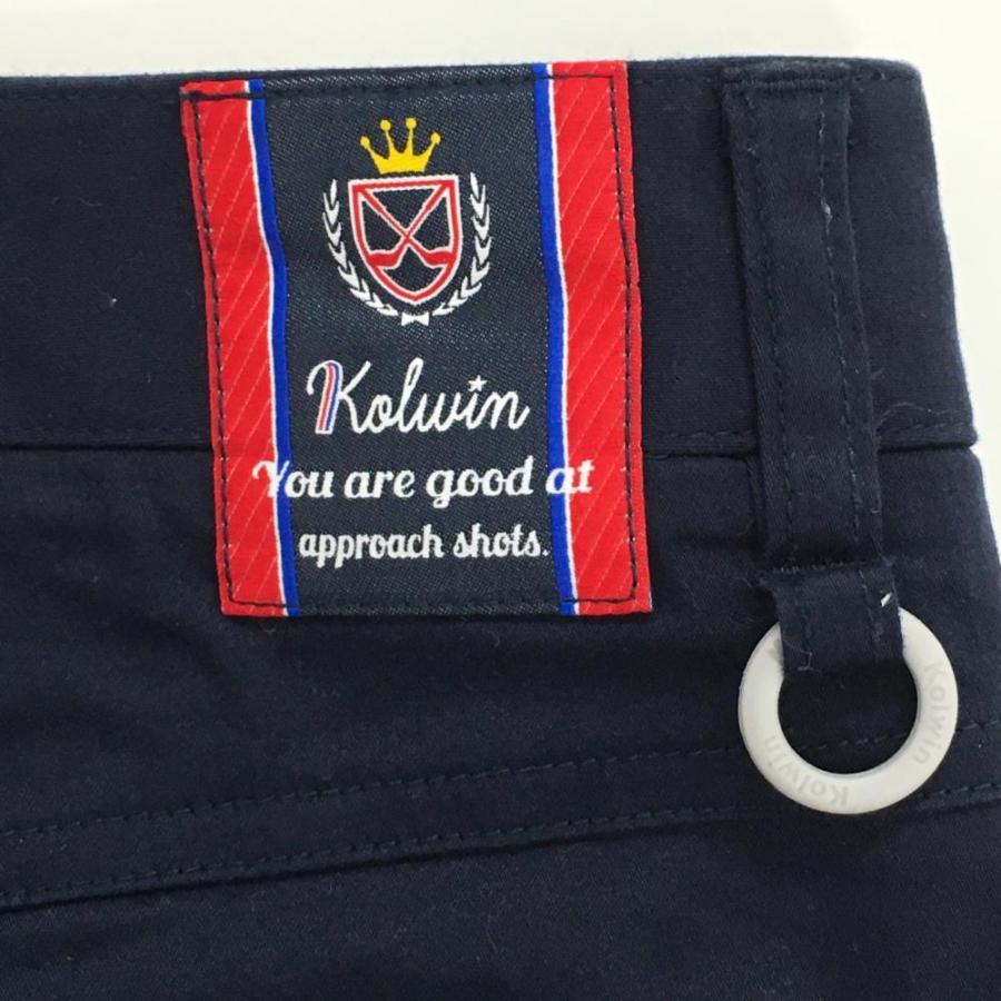 Kolwin コルウィン パンツ ネイビー×白 シンプル バックロゴ レディース 9 ゴルフウェア Kolwin／SALE価格 : レオナード - 通販 - Yahoo!ショッピング