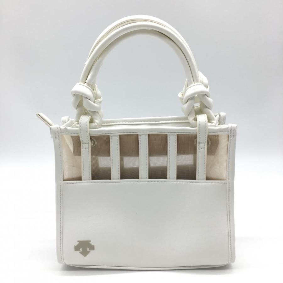 超美品】デサントゴルフ カートバッグ 白×ライトグレー 一部 超美品】デサントゴルフ カートバッグ 白×ライトグレー 一部