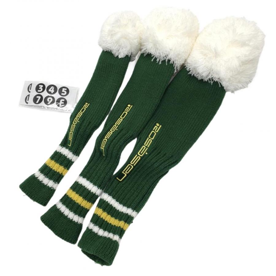 Rosasen ロサーセン ヘッドカバー3点セット(DR FW UT) グリーン×白 ゴルフ Rosasen（新品）／15%OFF価格 : レオナード - 通販 - Yahoo!ショッピング