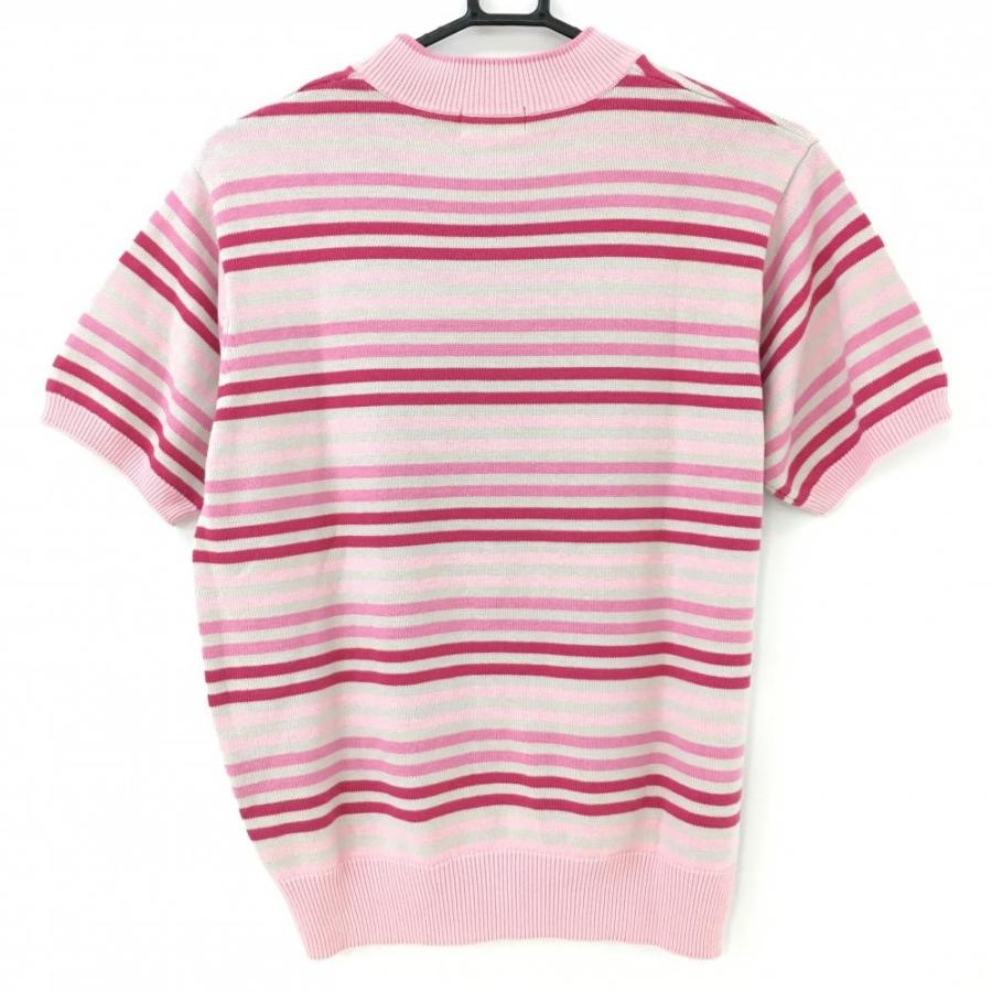 Kolwin コルウィン 半袖セーター ピンク×グレー ボーダー ロゴ刺しゅう レディース M ゴルフウェア Kolwin／50%OFF価格 : レオナード - 通販 - Yahoo!ショッピング