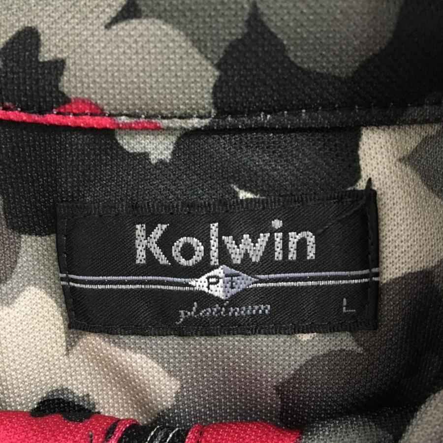 コルウィン 半袖ハイネックシャツ グレー×レッドピンク 花柄 ハーフジップ レディース L ゴルフウェア Kolwin（美品）／15%OFF価格 : 1-240001164283 ...