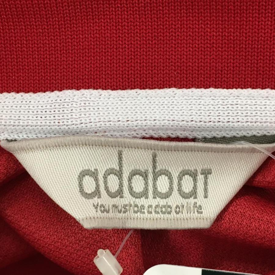 adabat アダバット 半袖ポロシャツ レッド×白 バックプリント レディース 38(M) ゴルフウェア adabat（新品）／SALE価格 : レオナード - 通販 - Yahoo!ショッピング