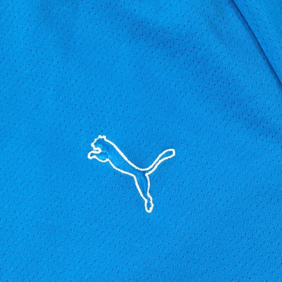 PUMA プーマ 半袖ポロシャツ ライトブルー 織生地 袖下メッシュ PUMA プーマ 半袖ポロシャツ ライトブルー 織生地 袖下メッシュ