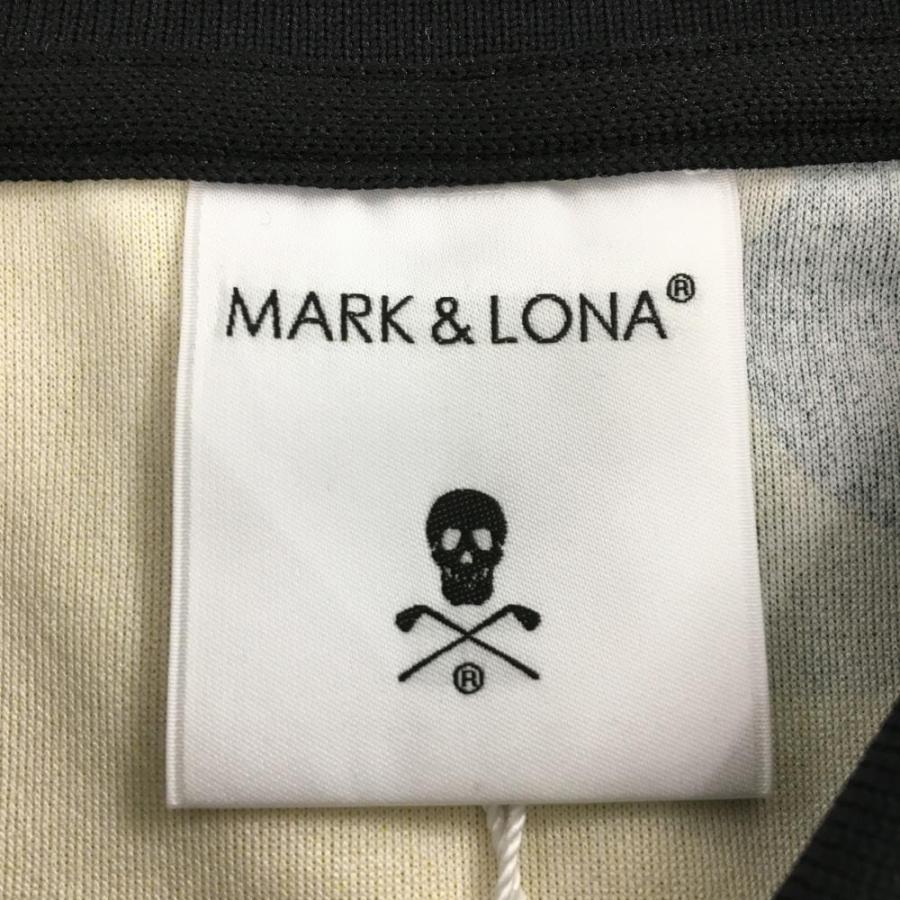 MARK&LONA マークアンドロナ ノースリーブポロシャツ 黒×イエロー 総柄 スカル レディース 38(M) ゴルフウェア 2023年モデル MARK＆LONA（新品）／SALE価格 ...
