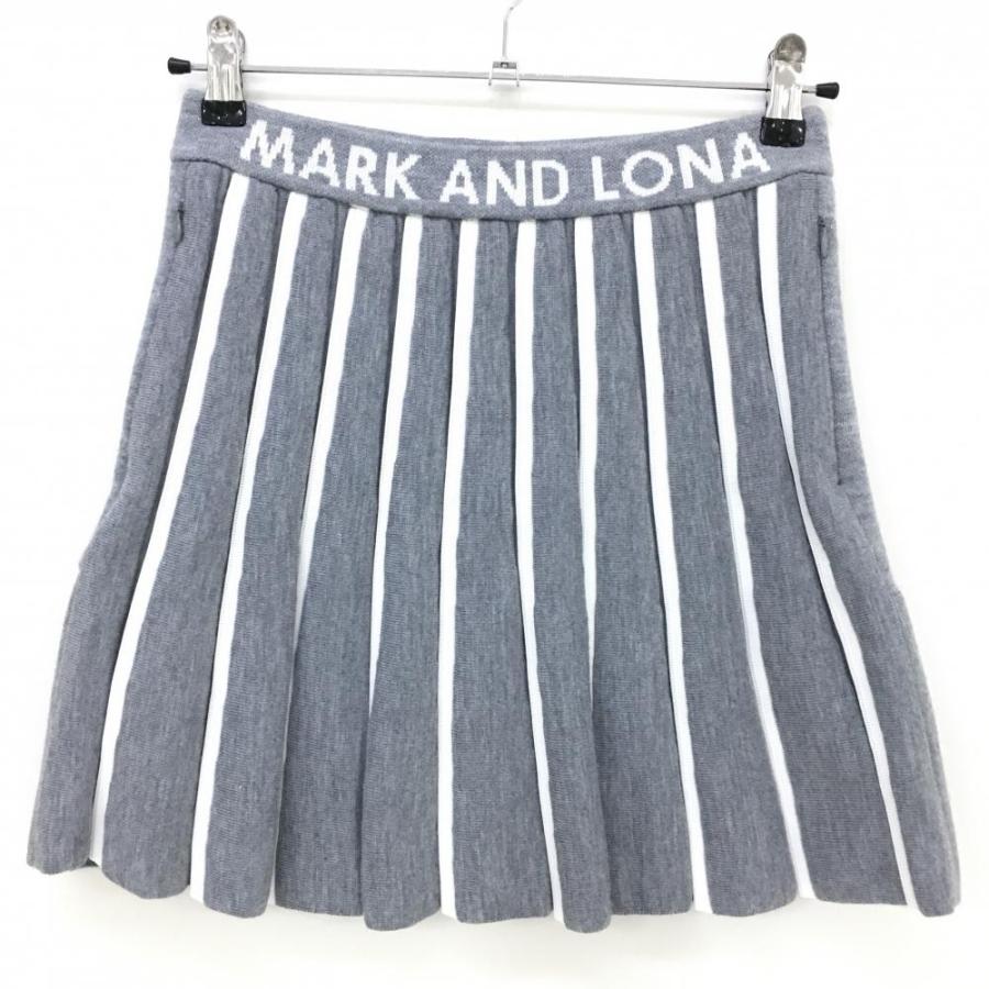 MARK&LONA 【超美品】マークアンドロナ ニットプリーツスカート グレー 裏地付 ウール混 レディース 38(M) ゴルフウェア MARK＆LONA : レオナード - 通販 ...