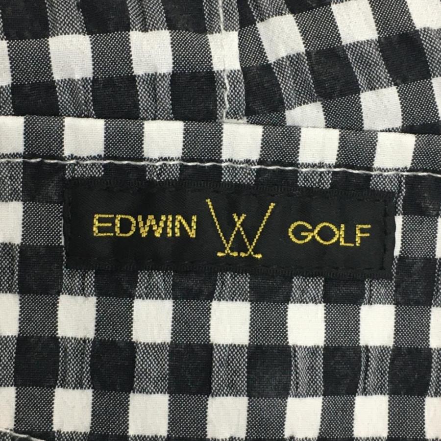 EDWIN GOLF エドウィンゴルフ ハーフパンツ 黒×白 チェック ティー装着可 メンズ L ゴルフウェア : レオナード - 通販 - Yahoo!ショッピング
