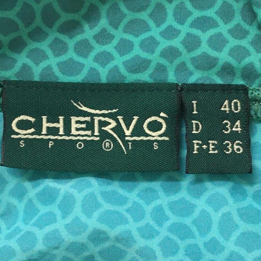 CHERVO シェルボ ジャケットブルゾン ブルーグリーン×グリーン 総柄 ロゴシルバー 薄手 レディース USA-4 ゴルフウェア : レオナード - 通販 - Yahoo!ショッピング