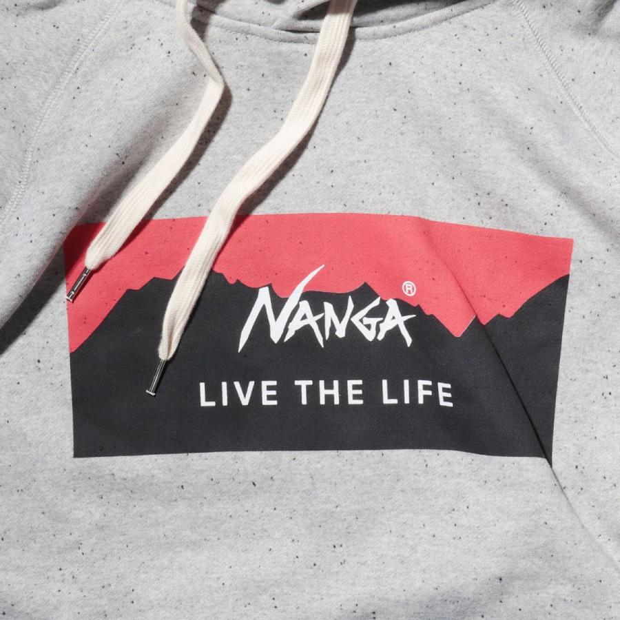 NANGA ナンガ LIVE THE LIFE SWEAT HOODIE(MEN) リブザライフスウェットフーディー CHA : ReOrg ...