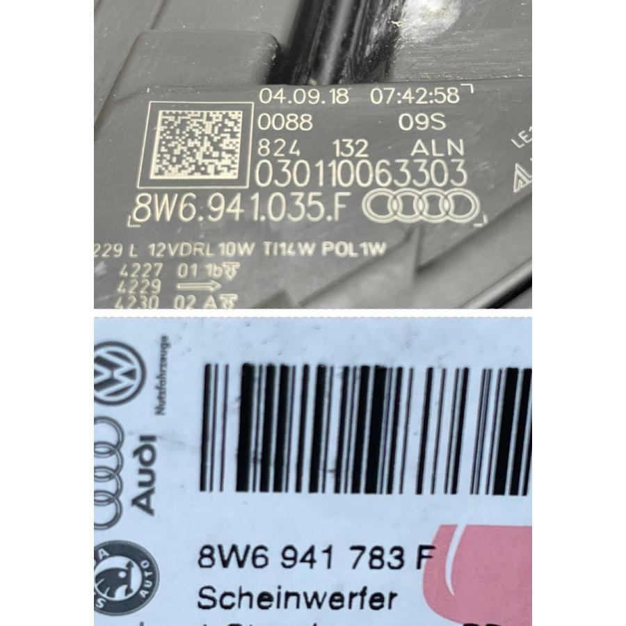 アウディ A5 8W マトリクス 純正LEDヘッドライト 左 8W6941035F/8W6941783F （21A-16） : Reパーツ ...