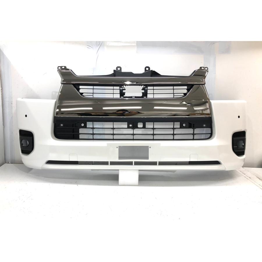 ♪新車外し♪ハイエース 200系 7型 ダークプライムII 標準 ナロー 純正 フロントバンパー 52119-26651/61 パール 070（B64-18m） :B64-18:Reパーツ ...