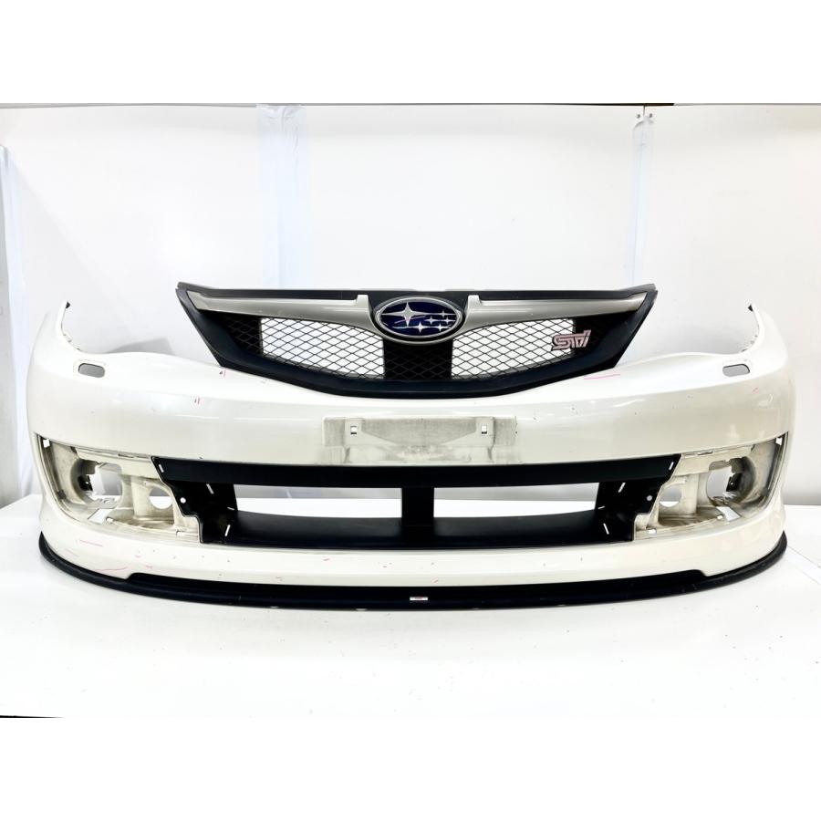 ★STI グリル スポイラー付き★ スバル インプレッサ WRX GRB GRF 前期 純正 フロントバンパー 57704FG060 パール ...