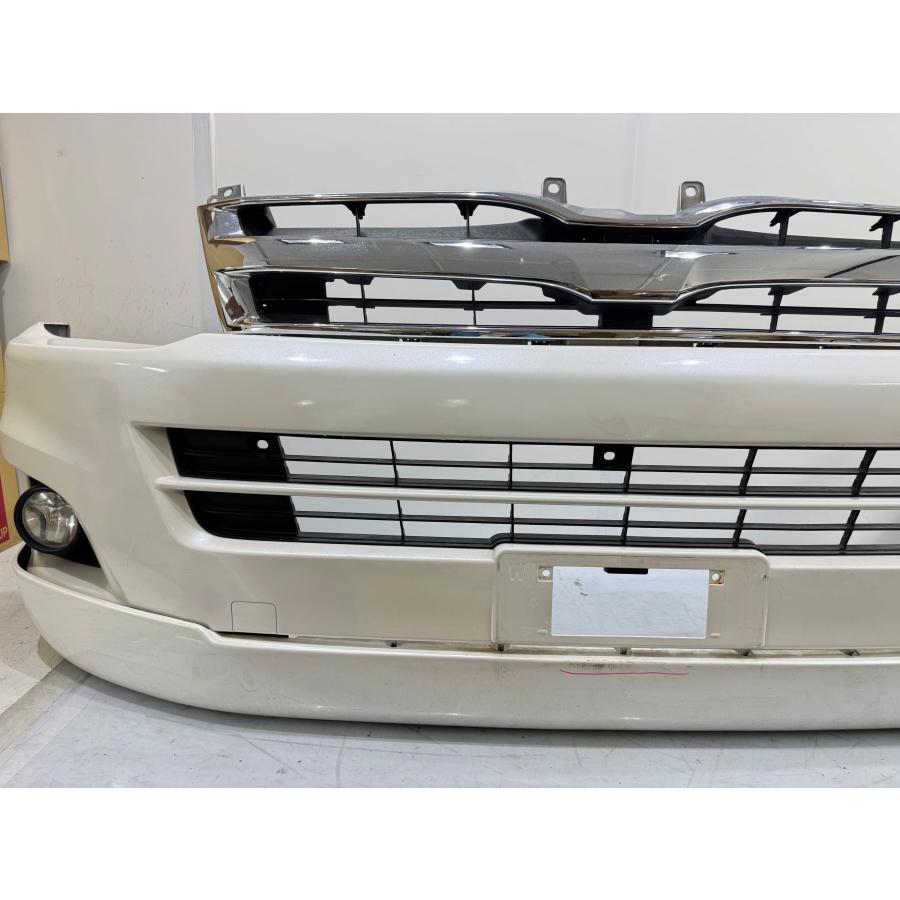 200系 ハイエース3型 ワイド 純正フロントバンパー・社外FRPスポイラー・グリル付 パール070 52119-26800 （B97-65 : Reパーツ - 通販 - Yahoo!ショッピング