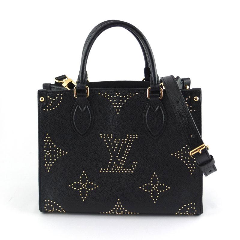 ルイ ヴィトン LOUIS VUITTON オンザゴーPM 2WAYバッグ M46733 モノグラム アンプラント ノワール スタッズ レディース 【中古】 : 10004852 ...