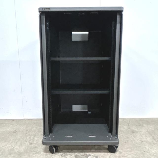 【中古】共栄商事 AURORA/オーロラ 木製EIAキャビネット 木製EIAラック メタリックダークグレー W630×D565×H1030(mm) : 株式会社REプロジェクトEXIT ...