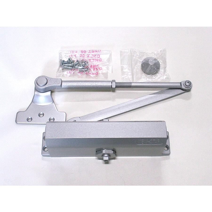 ニュースター ドアクローザー ドアチェック P183 P-183 パラレルタイプ シルバー色 ストップ付 旧タイプ(ブラケット3ツ穴) ☆☆NS NEWSTAR ニュースター : リプレ ...