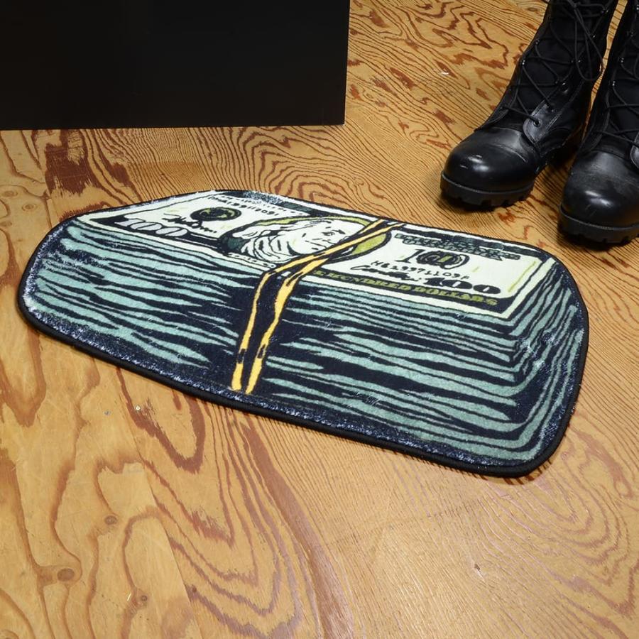 フロアマット Money Rug 100ドル紙幣 Dollar-B マネーラグ フロアーマット 玄関マット キッチンマット : ミリタリー ...
