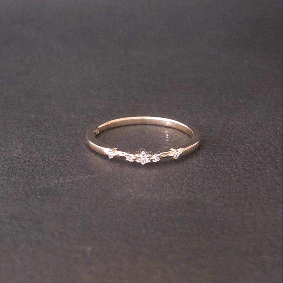 新品同様 美品 EAU DOUCE 4℃ K18YG イエローゴールド ダイヤモンド リング 7号 1.2g 結婚指輪 マリッジリング ブライダル :4C-1:reproduct-r4 ...