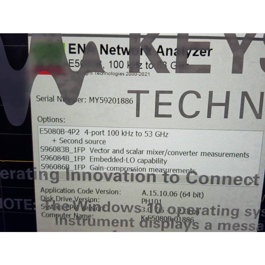 Keysight E5080B ENA Series Vector Network Analyzer ネットワークアナライザ 100kHz ...