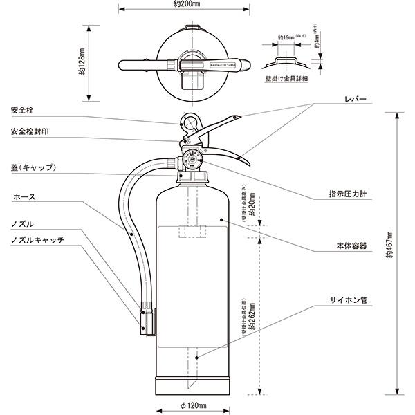 消火器 PEP-10N リサイクルシール付き 10型 業務用 蓄圧式 粉末ABC 2024年製 初田製作所 ハツタ HATSUTA 初田 : pep10n : 防災専門店リプロスストア ...