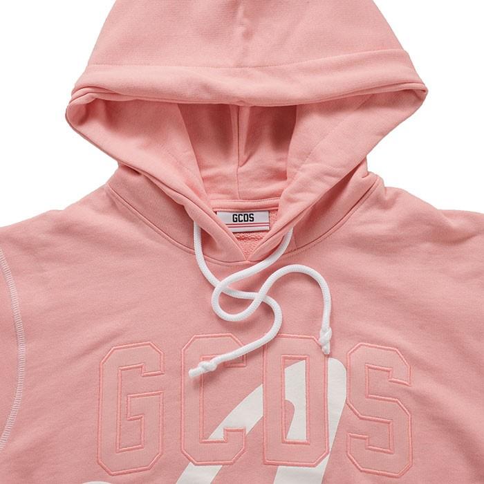 ジーシーディーエス メンズ パーカー GCDS LOGO HOODLE SS18W02AU20-06(gc0008) GCDS ◇ジーシーディーエス メンズ スウェット パーカー ロゴ ピンク