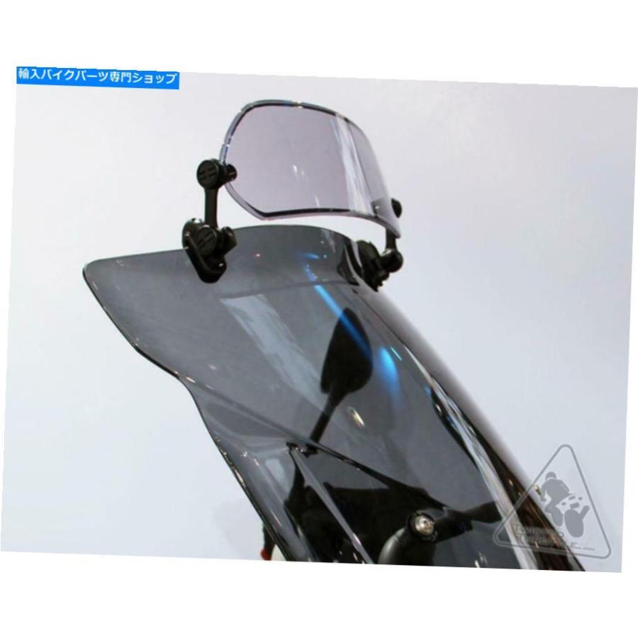 Windshield MRA X-CREENスポーツ可変ウィンドスクリーンスポイラーブレードボルト＆クランプオン - スモークグレー X ...