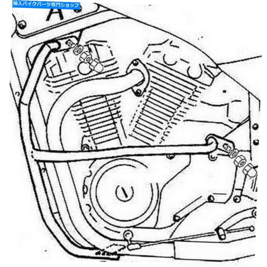 クロームパーツ スズキVX800（1990-1995）エンジン保護バー - HEPCOとBECKERによるクロム Suzuki VX800 ...