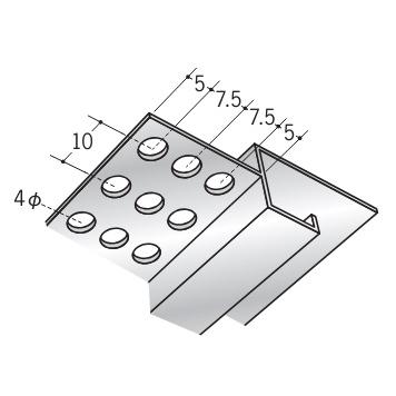 換気見切 アルミ KMO-10 3m 開口率15.07% 創建 51237 アルマイトシルバー 厚み1.1 お届け先が法人様限定です ...