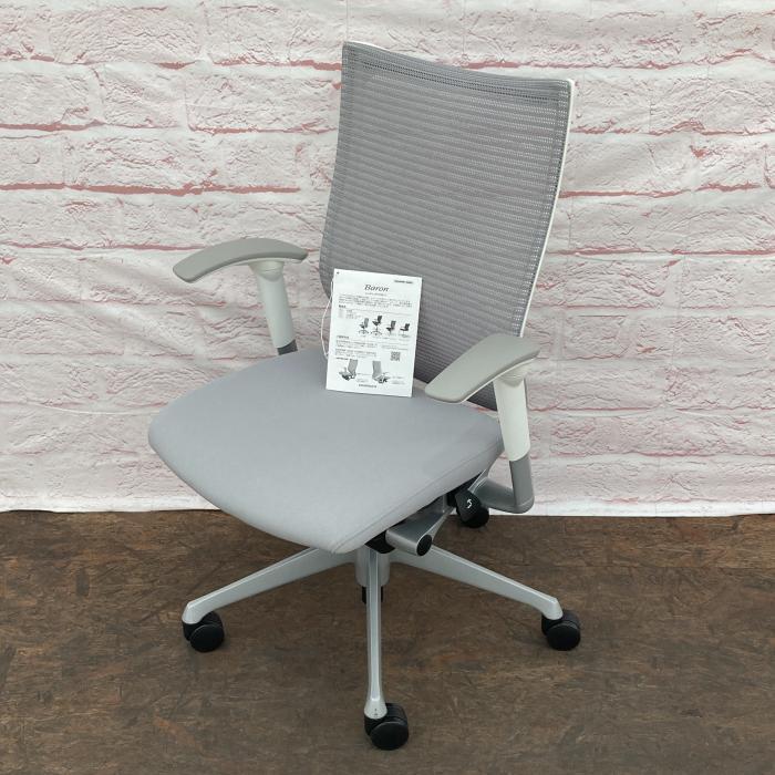 中古 OKAMURA オカムラ オフィスチェア 肘あり バロン、ハイバック可動肘 CP85DW-FDF3 ワークチェア デスクチェア ...