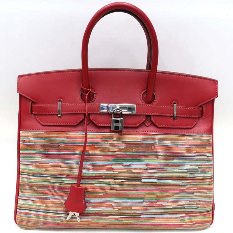 Birkin 【美品】HERMES／エルメス バーキン35 ヴィブラート/ボックスカーフ ルージュガランス K刻印 ハンドバッグ 500010102 : リシャイン Yahoo!ショップ ...