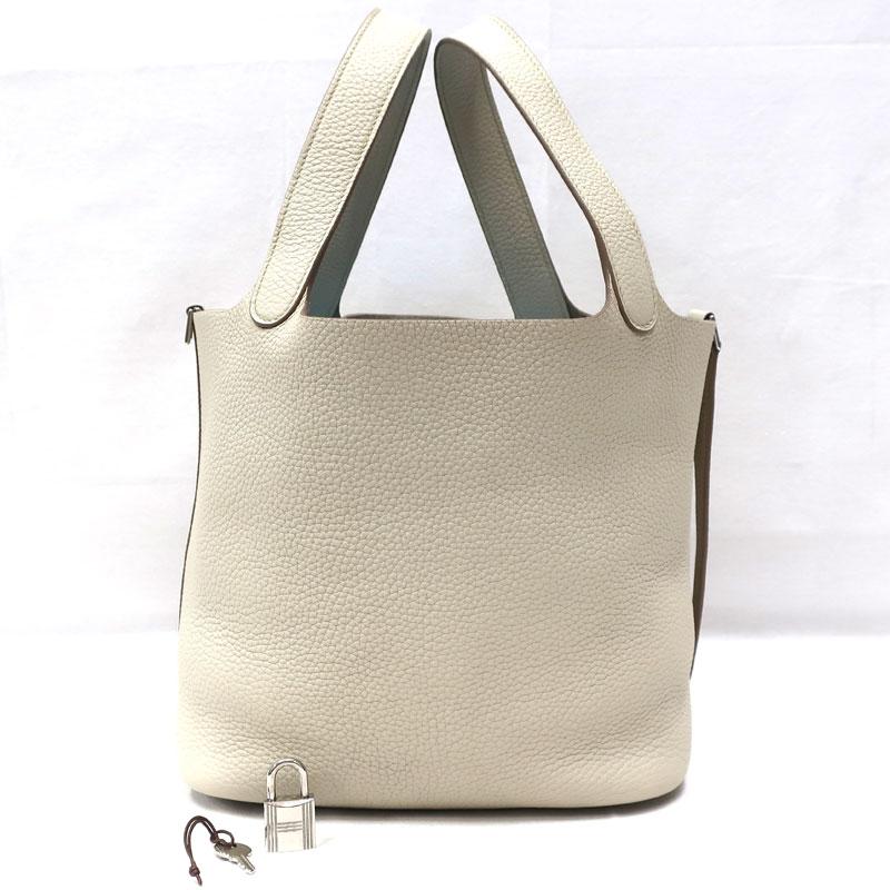HERMES 【美品】HERMES／エルメス ピコタンロックMM トリヨンクレマンス ベトン C刻印 ハンドバッグ 600090021 : リシャイン Yahoo!ショップ - 通販 ...